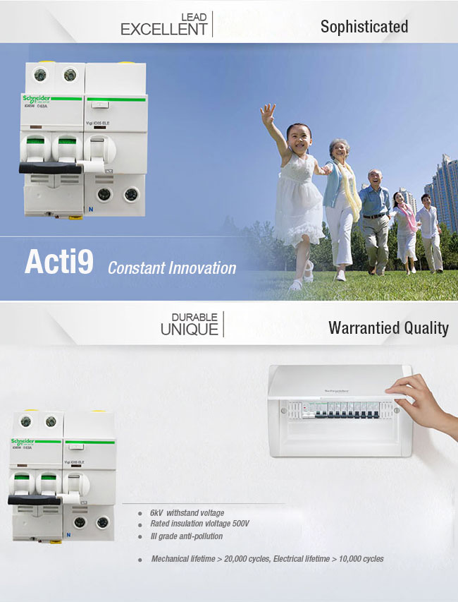 Vigi for Acti 9 iC60 Schneider Electric Residual Current Circuit Breaker DPN, 2P,3P,4P from 10 ...