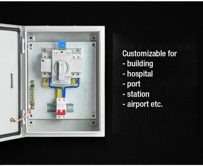 Compact Single Phase Automatic Transfer Switch ATS Box Waterproof Wall ...