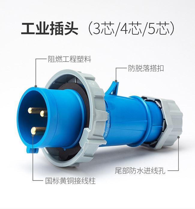 Male Female 16A 32A 63A Industrial Plug Socket 230-400V IP44 IP67 ...