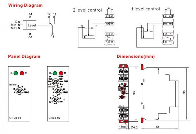 RL8-02 Automation Control Relays Level Control Switch