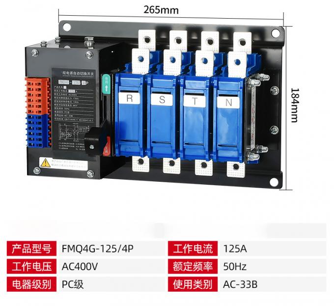 Dual Power ATS Automatic Transfer Switch For Genset Auto Changeover 250Amps