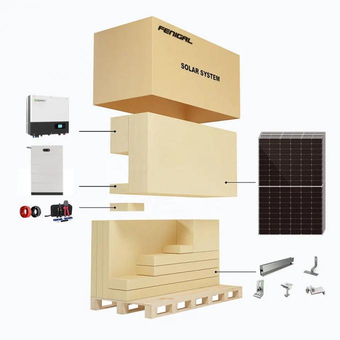 All In One Hybrid Solar Power System Complete Kit For Home 7KW 7.6KW ...