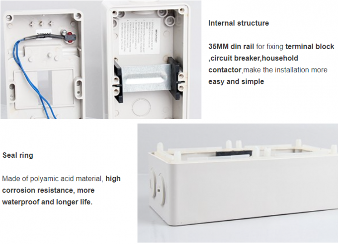 IP66 ABS Weatherproof Distribution Box Plastic Surface Waterproof