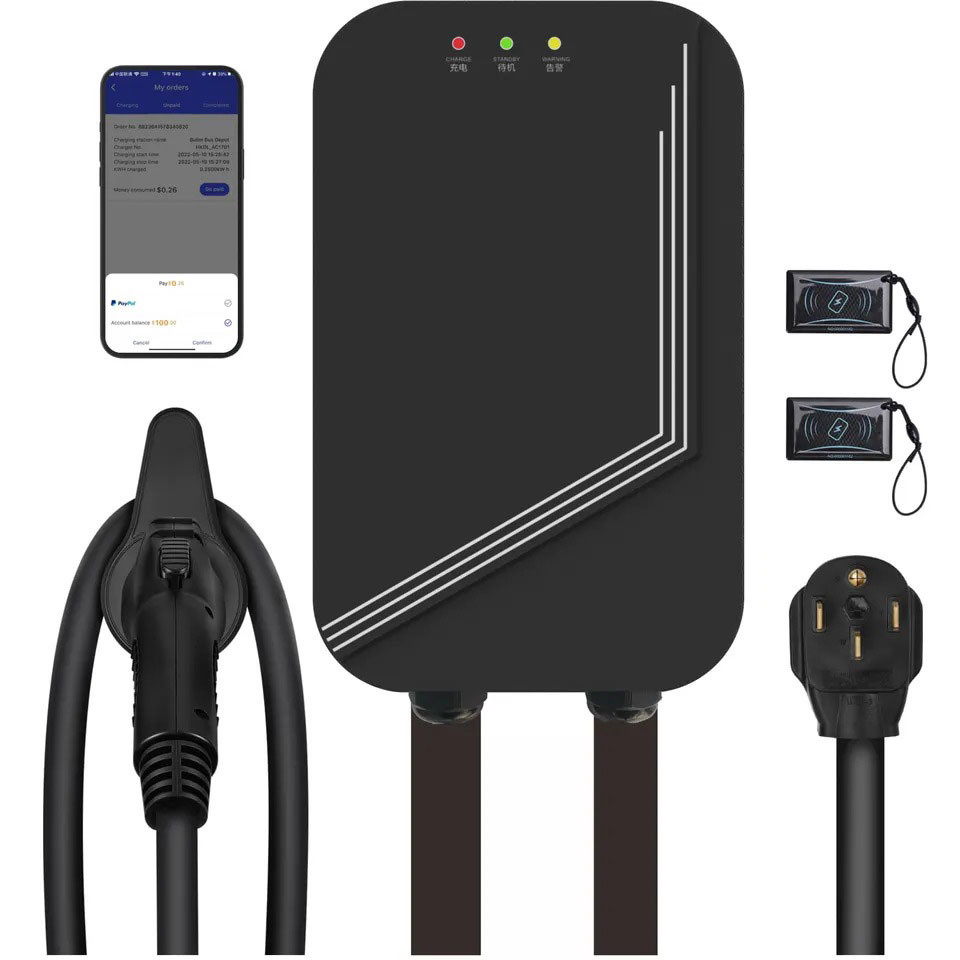 AC Electric EV Charging Station Vehicle Chargers 7 - 22kw Wall Charger ...